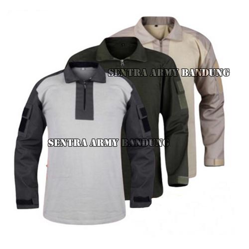 Jual kaos tactical bdu / baju tactical / bdu lengan panjang combat loreng - M, CREAM - Kota ...
