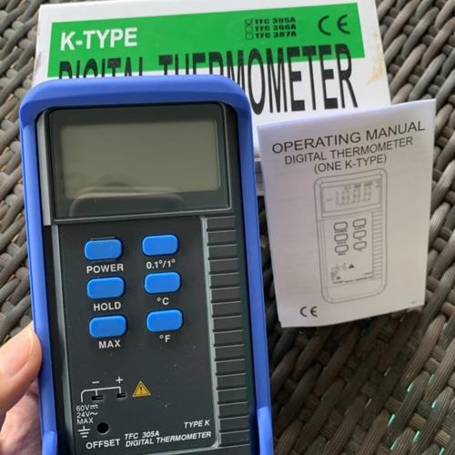 Jual Digital Thermometer single channel type K TFC-305A Microtemp ...