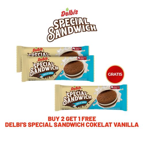 Promo [Buy 2 Get 1 Free] Delbis Special Sandwich Cokelat Vanilla - Kota ...