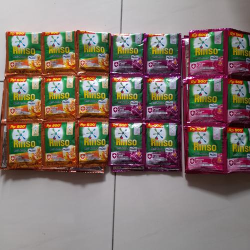Jual PAKET 16 RENCENG ISI 96 SACHET RINSO CAIR UK 18 ML 500 AN - pink ...