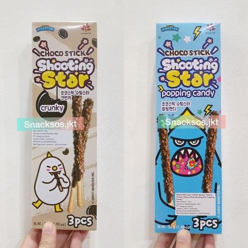 Jual SWEET MONSTER SHOOTING STAR CHOCO STICK POPPING CANDY / CRUNKY ...