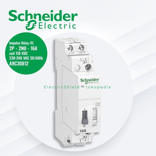 Jual impulse relay iTL 2P 2NO 16A coil 110VDC 230-240VAC 50/60Hz ...
