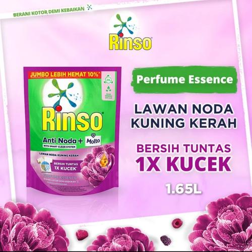 Jual Detergent Cair Rinso Anti Noda +Molto 1.65L/1,65 liter - Rose ...