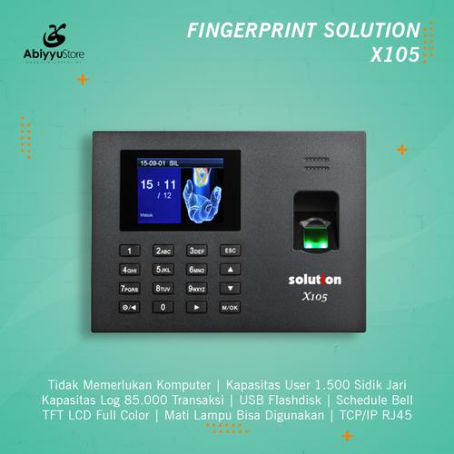 Jual Mesin Absen Sidik Jari Fingerprint Solution X105 For Kantor | Bank ...