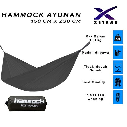 Promo HAMMOCK/HAMOK TEBAL BEBAN 200 kg (Garansi jebeol ganti) - Ungu ...
