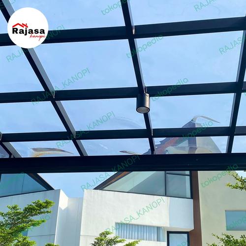 Jual kanopi carport/ canopy kaca tempered glass minimalis modern - Kota ...
