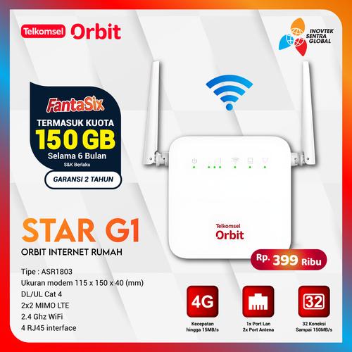 Promo Telkomsel Orbit Star G1 Home Router Modem Wifi 4G Free Bonus Data ...