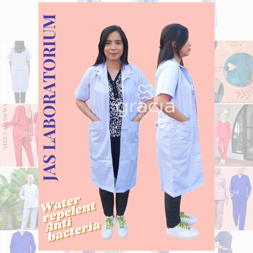 Jual jas laboratorium jas lab anti air anti bakteri bacteria MURAH ...