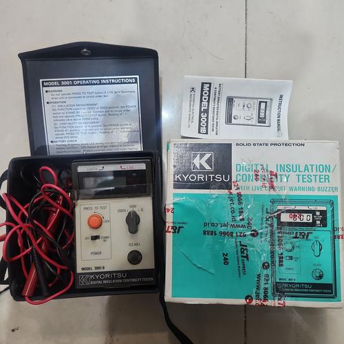 Jual kyoritsu 3001b digital insulation contiunity tester meger 500v ...