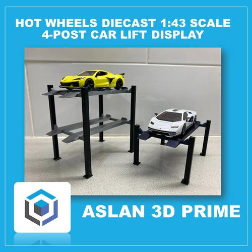 Jual HOT WHEELS DIECAST 1:43 SCALE 4-POST CAR LIFT DISPLAY 3D Print ...