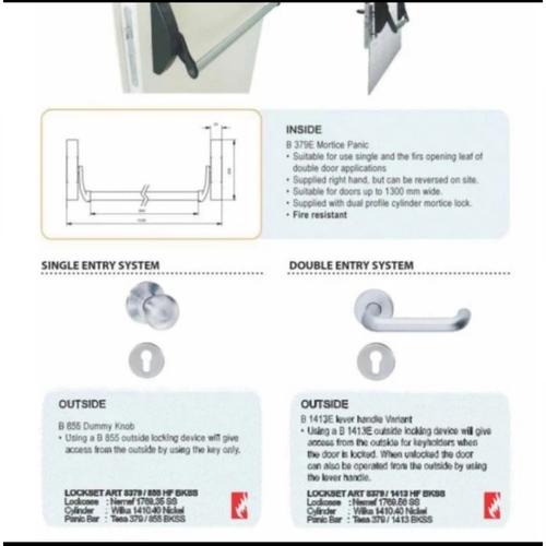 Jual Panic Bar WILKA Brand Germany / Panic Bar Single Entry NEMEF 8379 ...