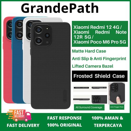 Jual Case Xiaomi Poco M6 Pro 5G NILLKIN Frosted Shield Casing - Black ...