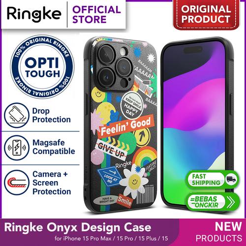 Promo Ringke Onyx Design Case iPhone 15 Pro Max Plus Casing - Sticker ...
