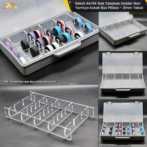 Jual Sekat Akrilik Rak Tatakan Holder Ban Velg Tamiya Box Pitbox 3mm ...