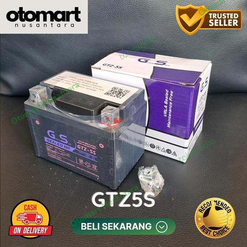 Jual Aki motor kawasaki athlete GTZ5S GS i accu kering - Kab. Tangerang ...