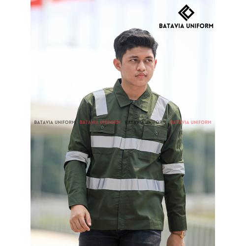 Jual Baju Kemeja Wearpack Seragam Proyek Tambang Safety Pria Lengan ...