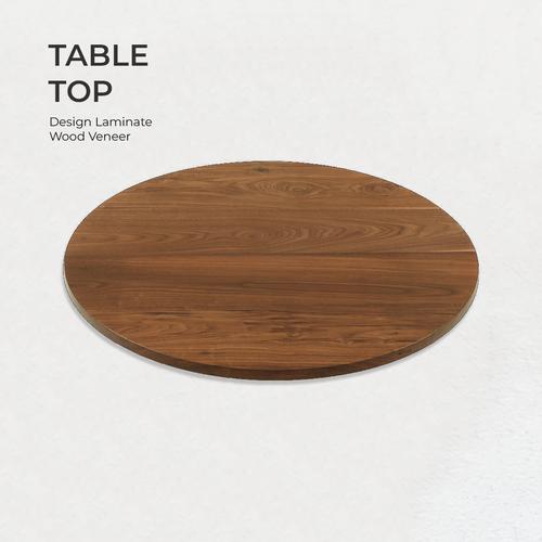 Jual Daun Meja Bulat Top Table Only Top Meja Tanpa Kaki Veneer Kayu ...