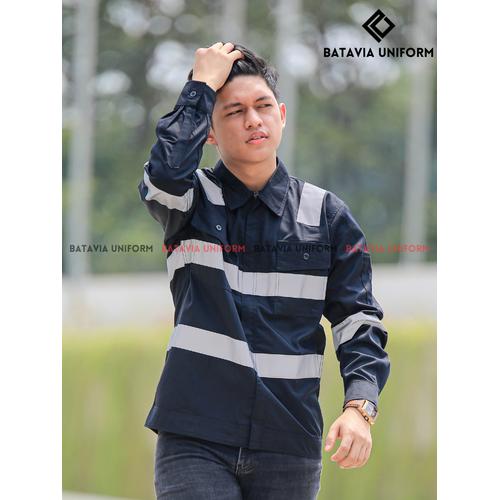 Jual Baju Kemeja Wearpack Seragam Kerja Proyek Safety Abu Lengan ...