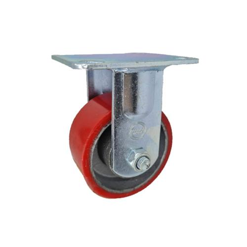 Jual Roda PU Flat Besi 4 Inch Cor Heavy Duty Kapasitas 200 Kg Plat MATI ...