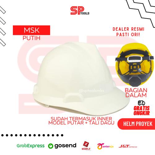 Jual HELM PROYEK SAFETY / TOPI HELEM SAFETY HELMET PELINDUNG PUTIH MSK ...