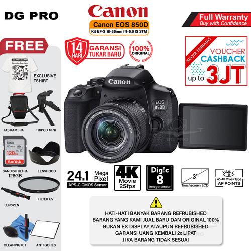 Jual Canon EOS 850D Kit EF-S 18-55mm f4-5.6 IS STM DSLR Camera - KIT ...