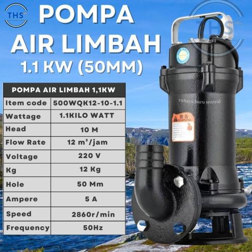 Jual Pompa Air Celup Limbah – Pompa Celup Pemotongan - Pompa Penghisap - Hitam 1,1KWH - Kota ...