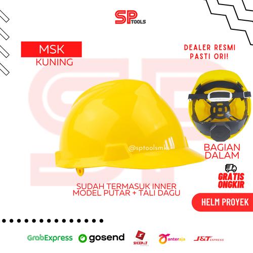 Jual HELM PROYEK SAFETY MSK KUNING + RANGKA TALI / SAFETY HELMET SNI ...