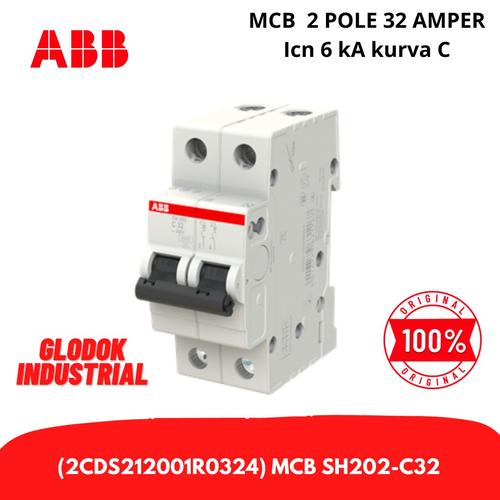 Jual ABB MCB 32 Amper Icn 6 kA 2 Pole kurva C SH202-C32 2CDS212001R0324 - Jakarta Barat - Glodok ...