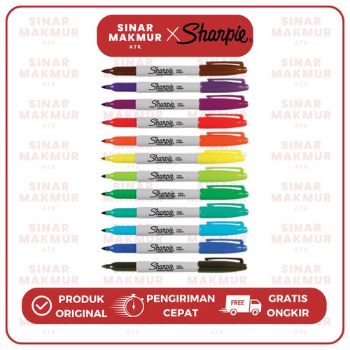 Jual Fine Point Marker/Spidol Permanen Warna Sharpie (Pcs) - Biru ...
