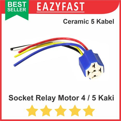 Jual Socket Relay Motor Mobil 4P 5P 4 5 Kaki Pin P Soket Rumah Holder 5 ...