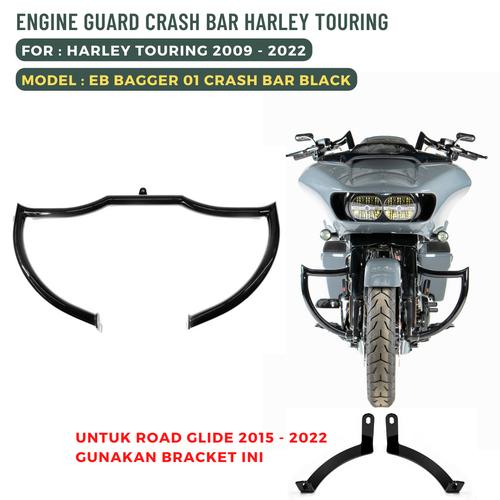 Jual ENGINE GUARD HARLEY TOURING 2009-2022 EB BAGGER 01 CRASH BAR BLACK ...