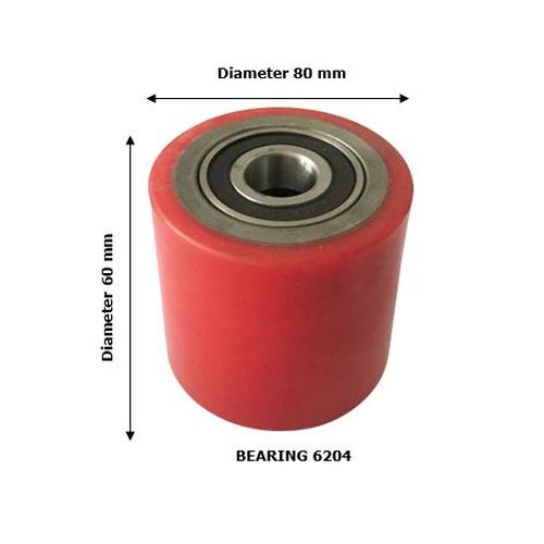 Jual Roda Hand Pallet 80 x 60 Merah Roda Pu 80 x 60 HandPallet Palet ...