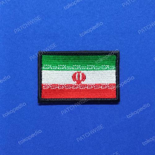 Jual Iran flag patch bordir bendera negara Iran - Velcro - Kab ...