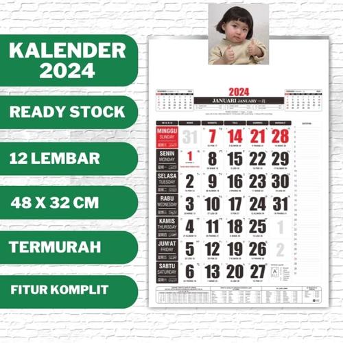 Jual [[PROMO]] KALENDER TANGGALAN 2024 MURAH UNIVERSAL TINGGAL SABLON ...