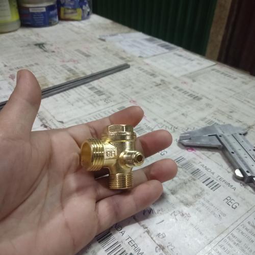 Jual check Valve kompresor katup satu arah one way 20*16*10 kuningan ...