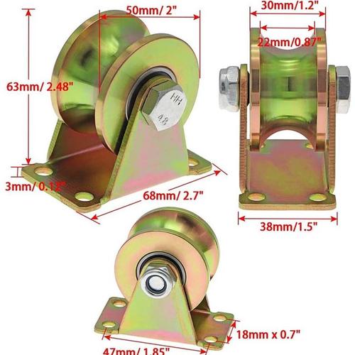 Jual Roda Pagar Roda Pintu Pagar Besi 50 Mm Model U & V Roda Gerbang ...