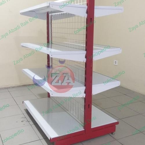 Jual Rak Toko Gondola Minimarket Double 4 Susun Ambalan 90x65x150cm ...