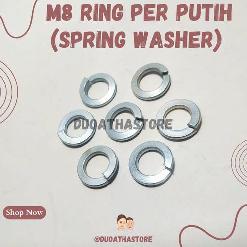 Jual M8 RING PER BESI PUTIH 8mm SPRING WASHER GALVANIS - Kab. Tangerang ...