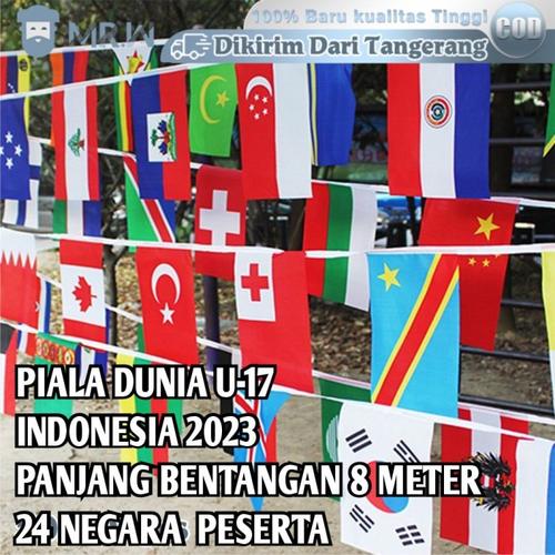 Jual bendera renceng PIALA DUNIA U-17 INDONESIA / bendera / bendera ...