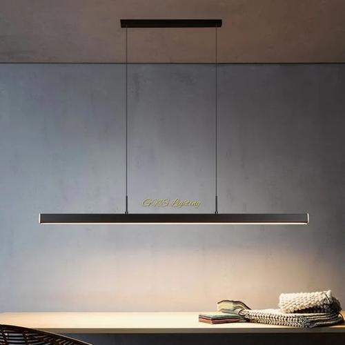 Jual Lampu gantung modern minimalis LED rectangle black simple design ...
