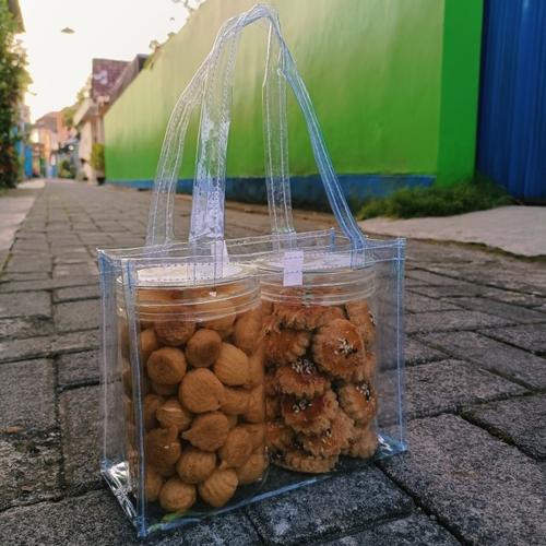 Jual tas parcel mika tas mini mika bening tas tenteng mika ukuran ...