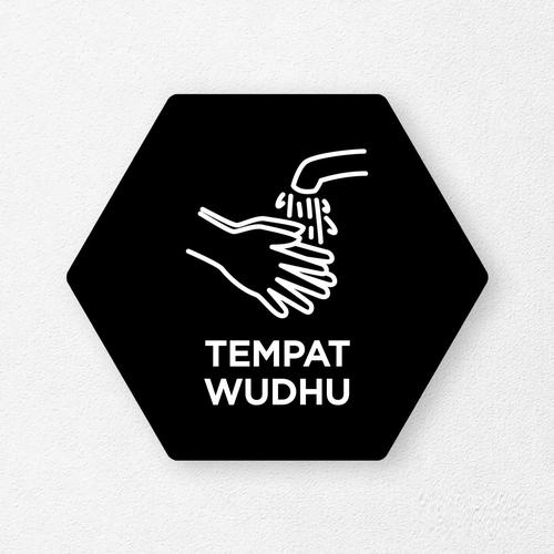 Jual Tempat Wudhu Sign Board Akrilik Tempel Dinding Papan Acrylic ...
