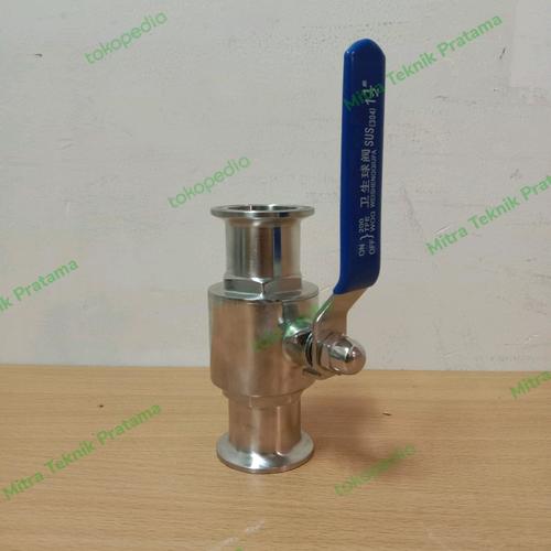 Jual Ball Valve Ferrule Sanitary Stainless 1" inch OD Flange 50.5mm ...