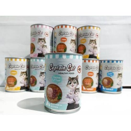 Jual CAPTAIN CAT makanan basah kaleng 400gr cat wet food kitten & adult ...