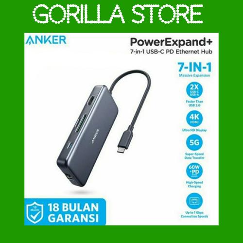 Jual Anker PowerExpand+ 7-in-1 USB-C PD Etherner Hub Adapter - A8352 ...