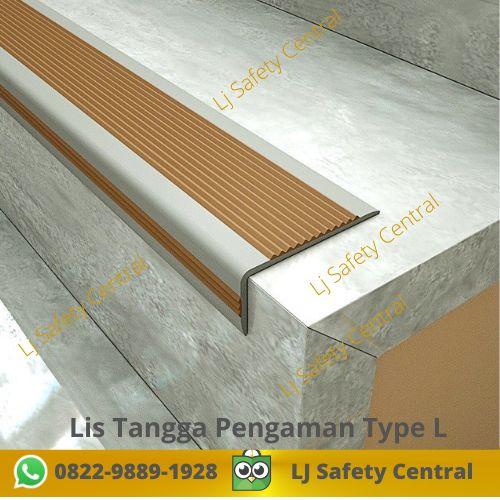 Promo Step Nosing + Perekat 3M Lis Tangga Pengaman Anti Slip Type L 5cm - Abu Coklat Tua ...