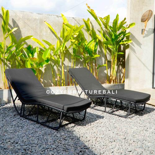 Jual Rattan Sun Lounger KURSI KASUR KOLAM ROTAN Pool Chair Sunbed TYPE ...