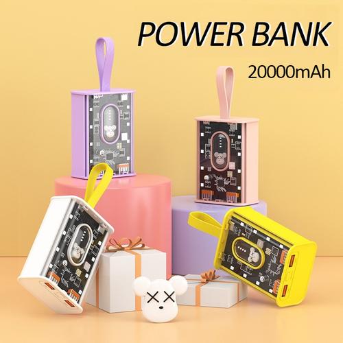 Jual 20000mAh Real Capacity Transparan Power Bank Mini Portabel ...