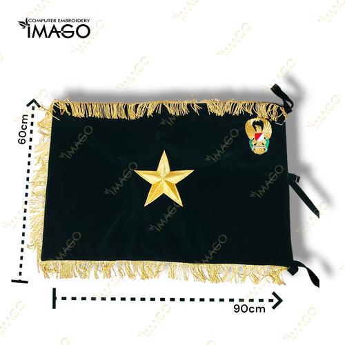 Jual Bendera Pataka Rapati Bintang 1 Logo TNI-AD Bordir - Hijau Army ...