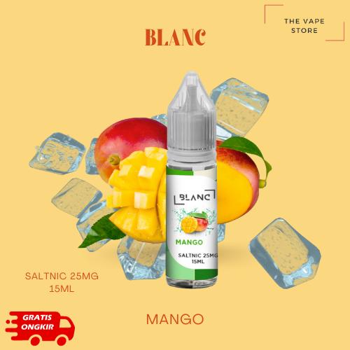 Jual botol liquid saltnict 15ml Blanc Mango botol liquid 50/50 botol ...